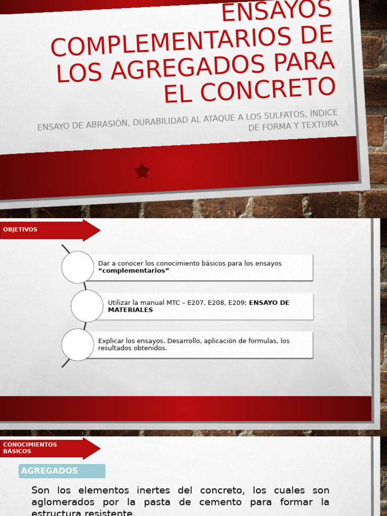Ensayos Complementarios | PDF | Sector secundario de la economía | Materiales de construcción