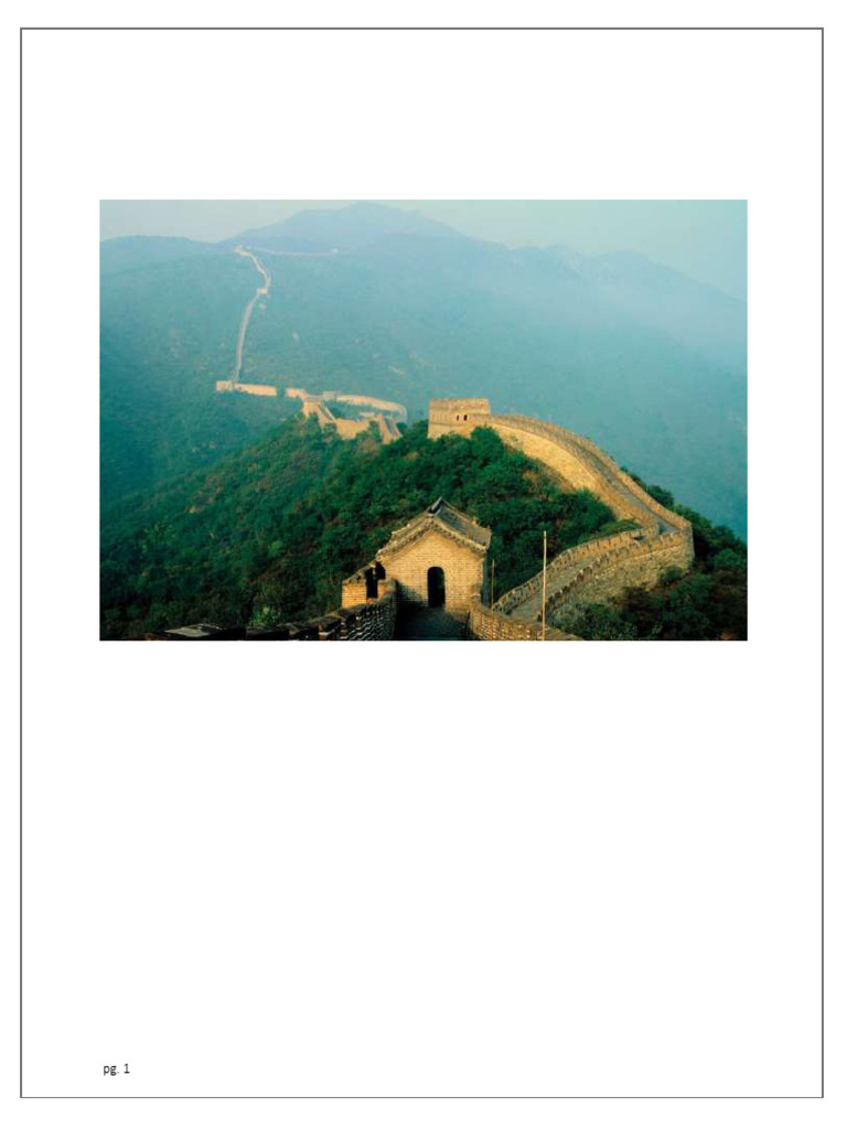 The Great Wall of China Exam Piece Final Printed | PDF | China | World ...