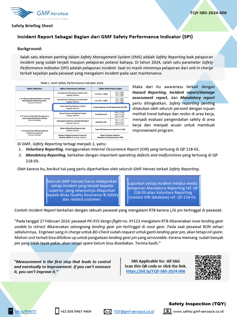 Peningkatan Pelaporan Insiden GMF | PDF