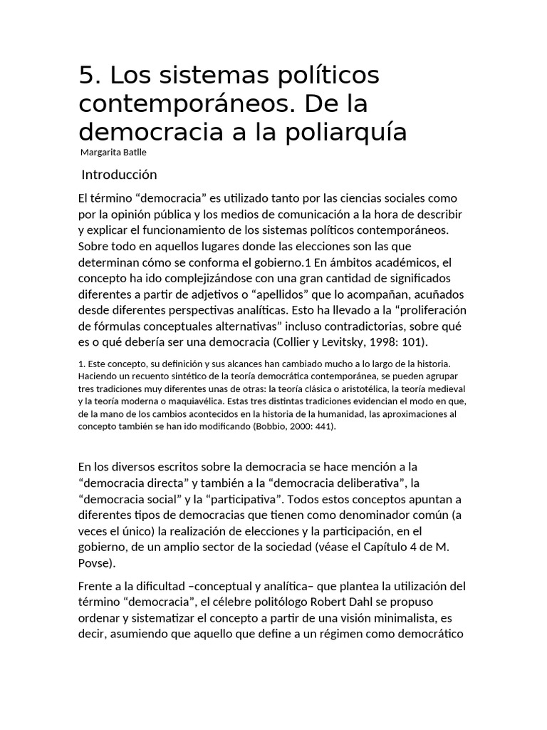 Capitulo 5 Libro Sociedad y Estado | PDF | Democracia | Ideologías políticas