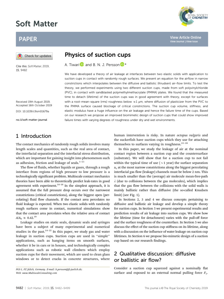Physics_of_suction_cups82398127392739137 | PDF | Gases | Pressure