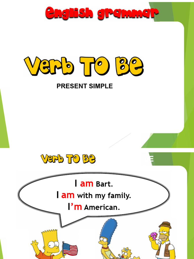 Verb To Be Presentation | PDF