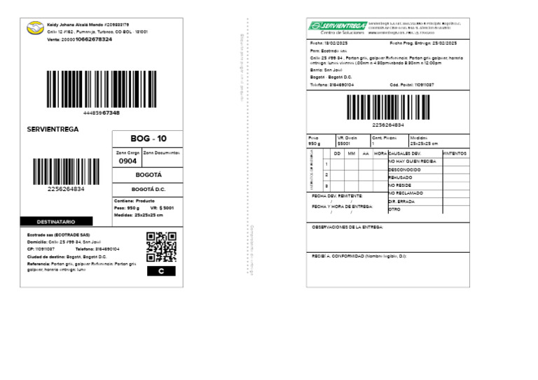 Shipment Labels 250213182710 | PDF