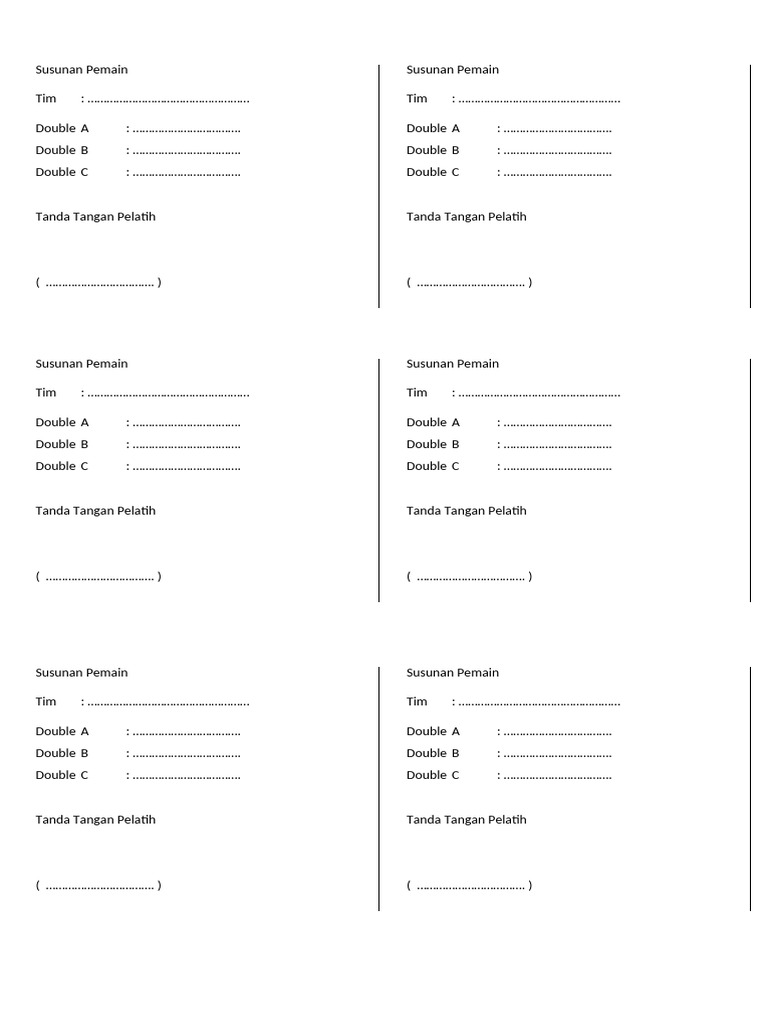 Lembar Undian Beregu PWP | PDF