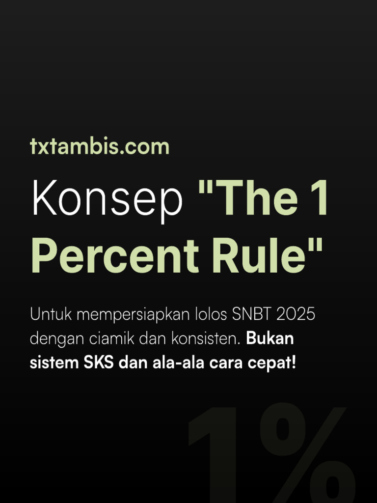 Menerapkan Aturan 1 Persen untuk UTBK | PDF