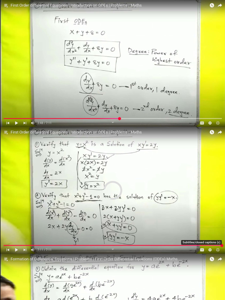 First Order Diff Eq. (G) | PDF