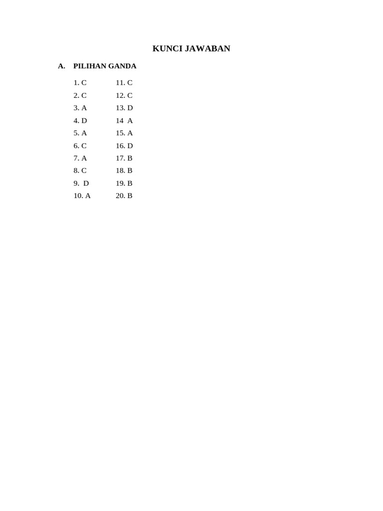 Kunci Jawaban Pjok Pat 2024 2025 | PDF