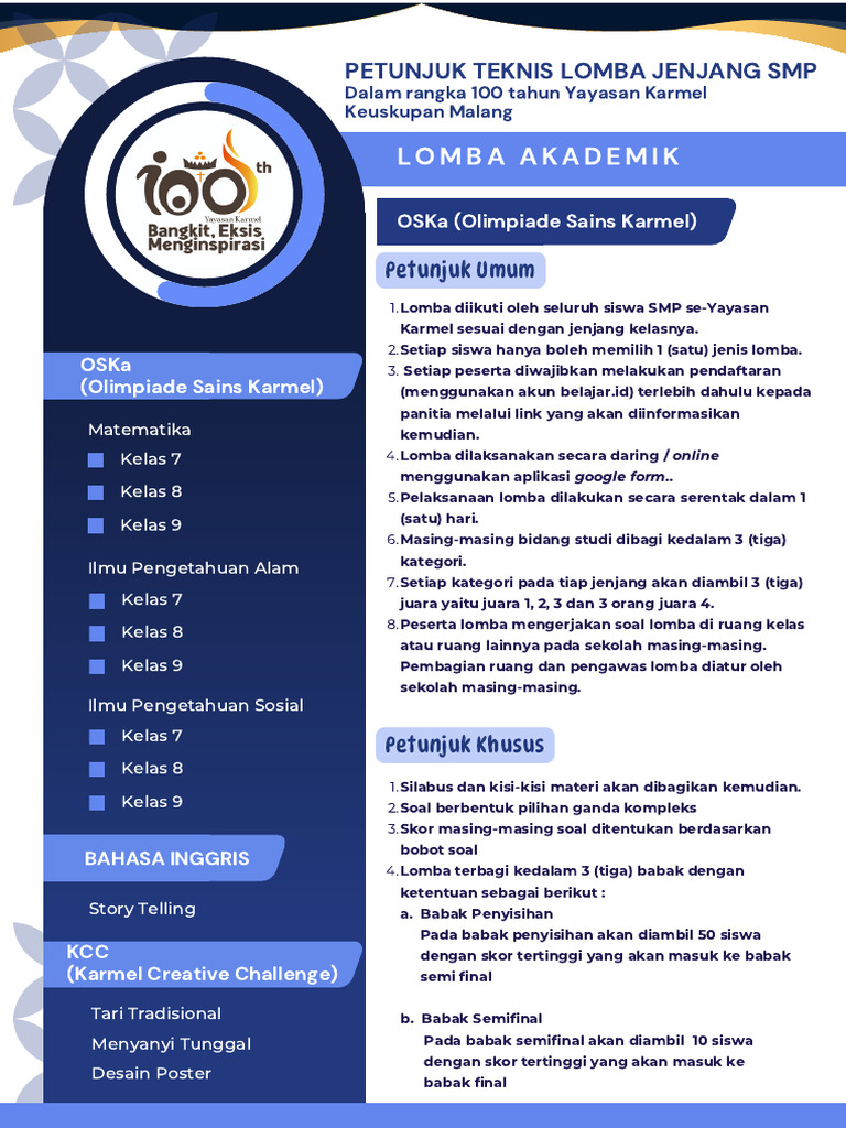 Juknis Lomba Tingkat SMP | PDF