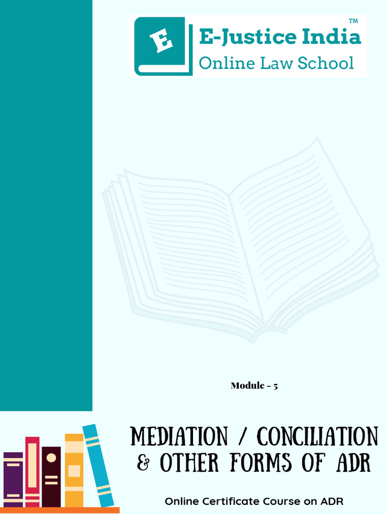 Module 5 - Certificate Course On ADR | PDF | Alternative Dispute Resolution | Mediation