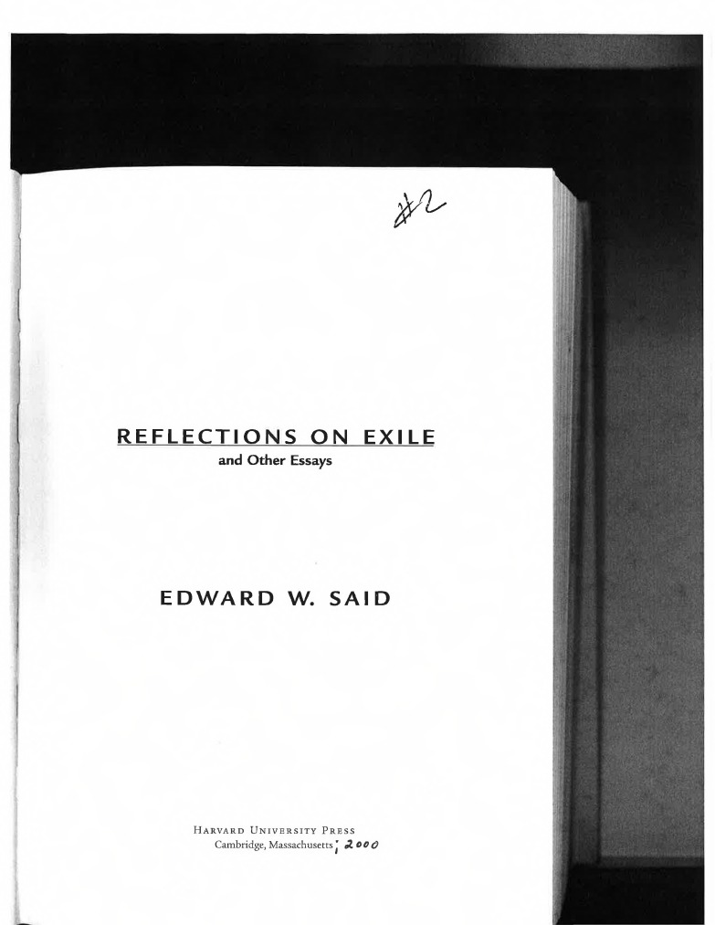 Edward Said Reflections On Exile | PDF
