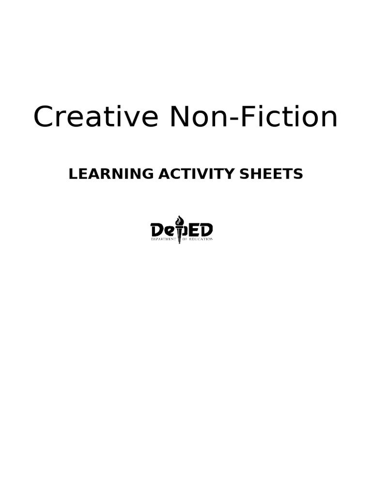 Activity SHeets CNF | PDF | Narration | Creative Nonfiction