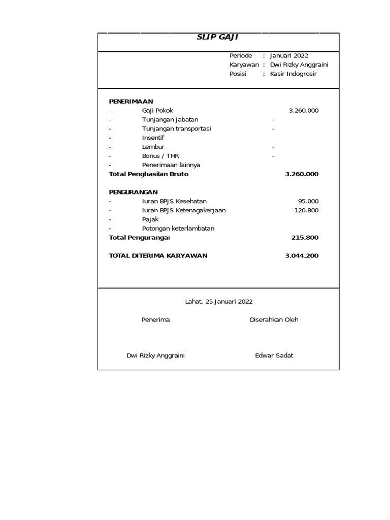 Slip Gaji | PDF