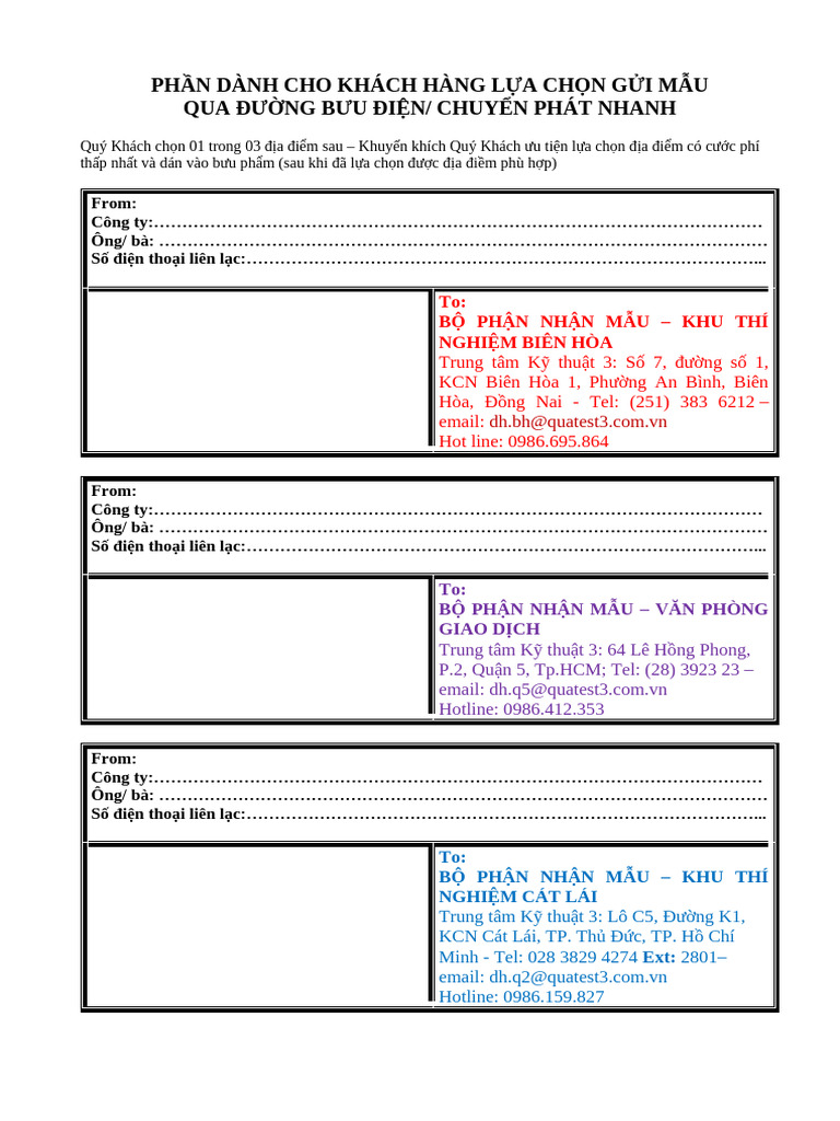 Tem Dinh Kem Gui Buu Dien | PDF