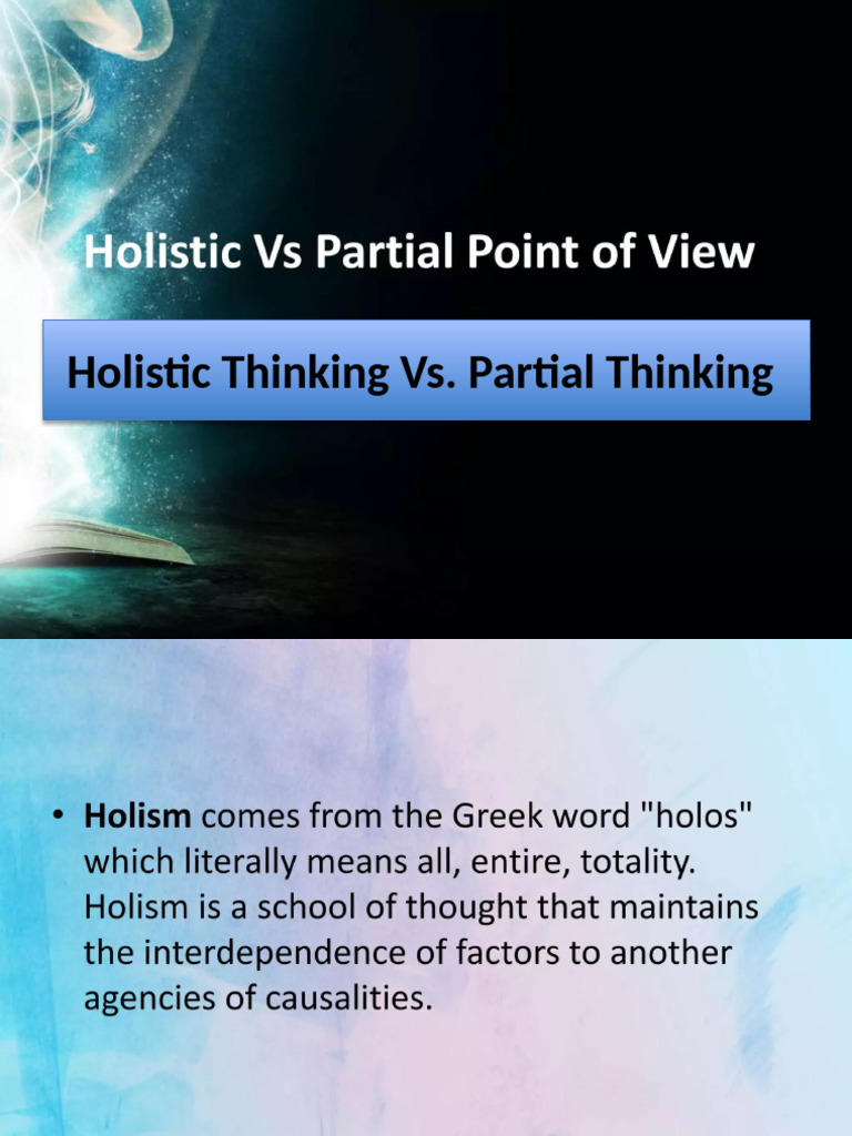 Holistic and Partial | PDF