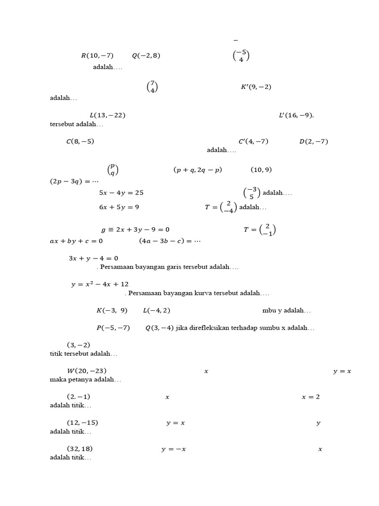 Soal Latihan Asat MTL Rev | PDF