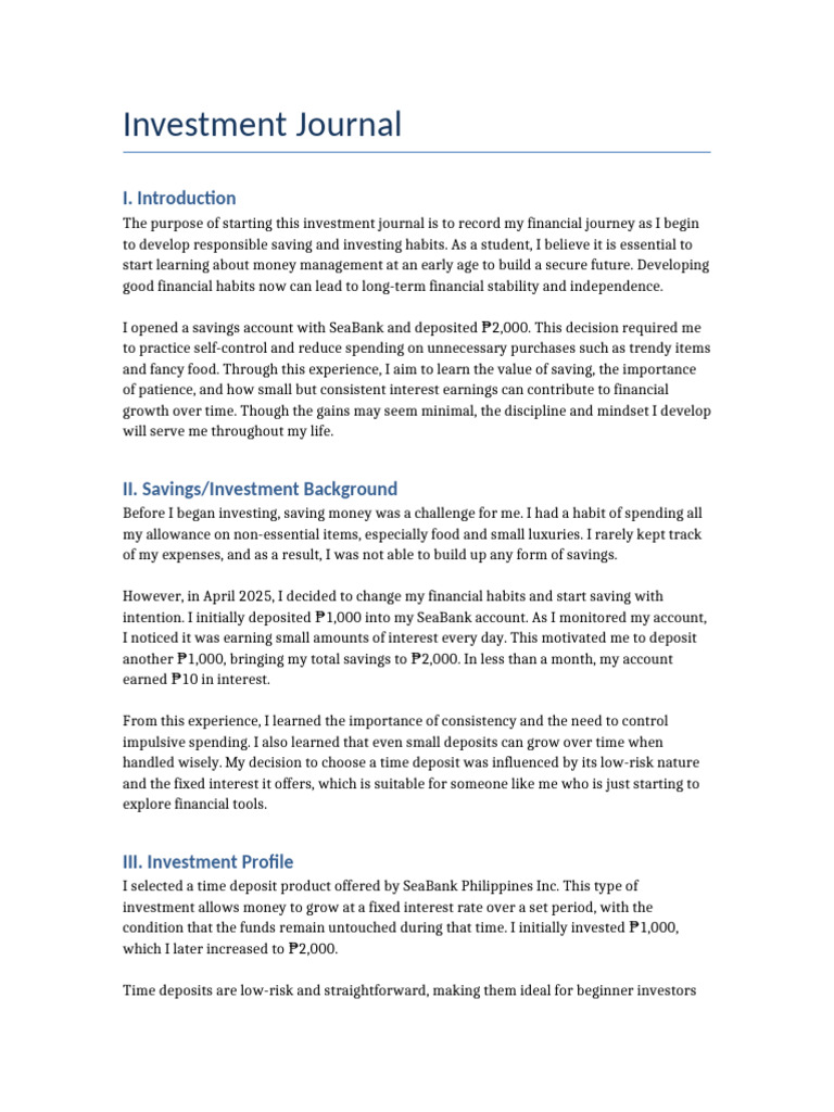 Investment Journal SeaBank | PDF | Investing | Interest