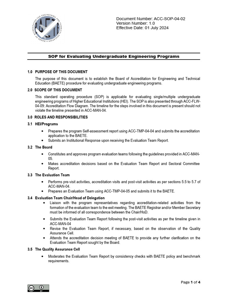 Acc Sop 04 02 F | PDF | Evaluation