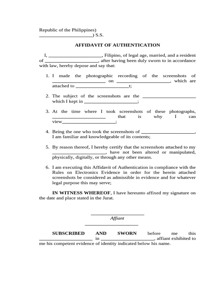 Sample Affidavit 5 | PDF