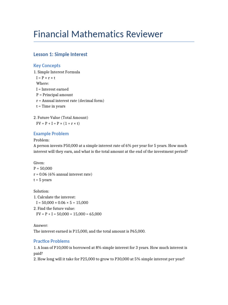 Simple vs. Compound Interest Guide | PDF | Interest | Compound Interest