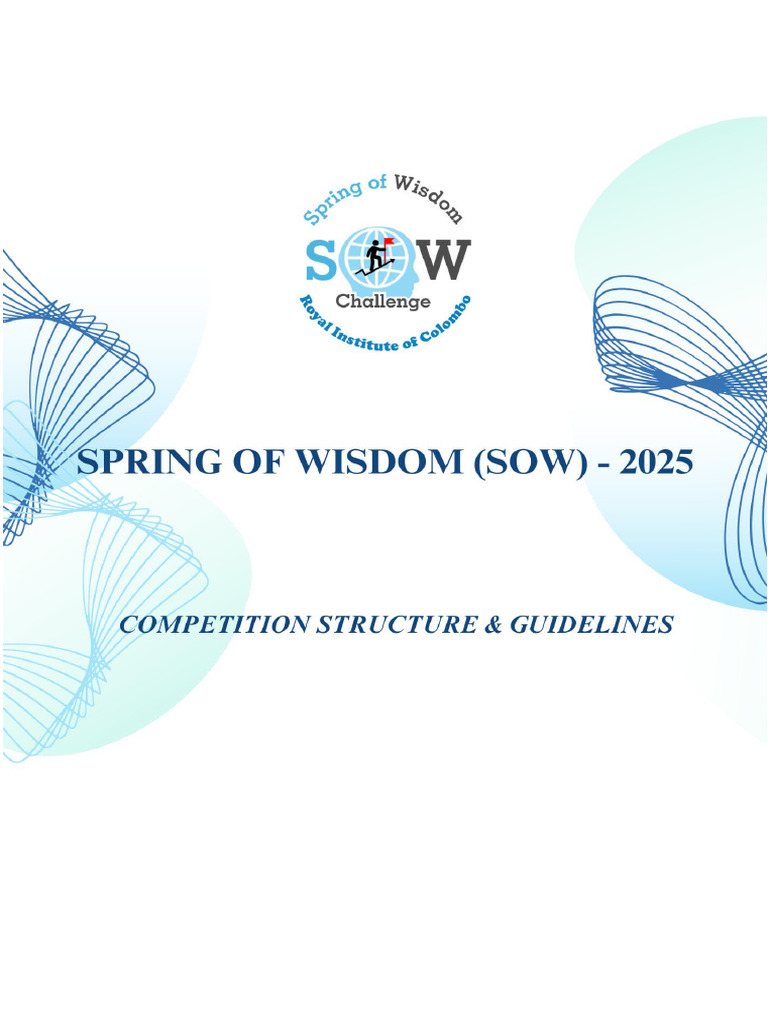 RIC SOW 2025 Competition Structure and Guidelines 22052025 V2 | PDF ...