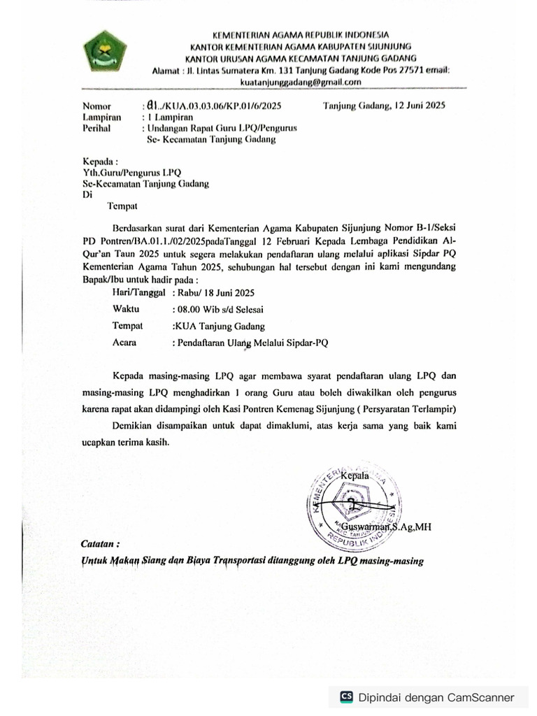 Undangan Guru TPQ | PDF