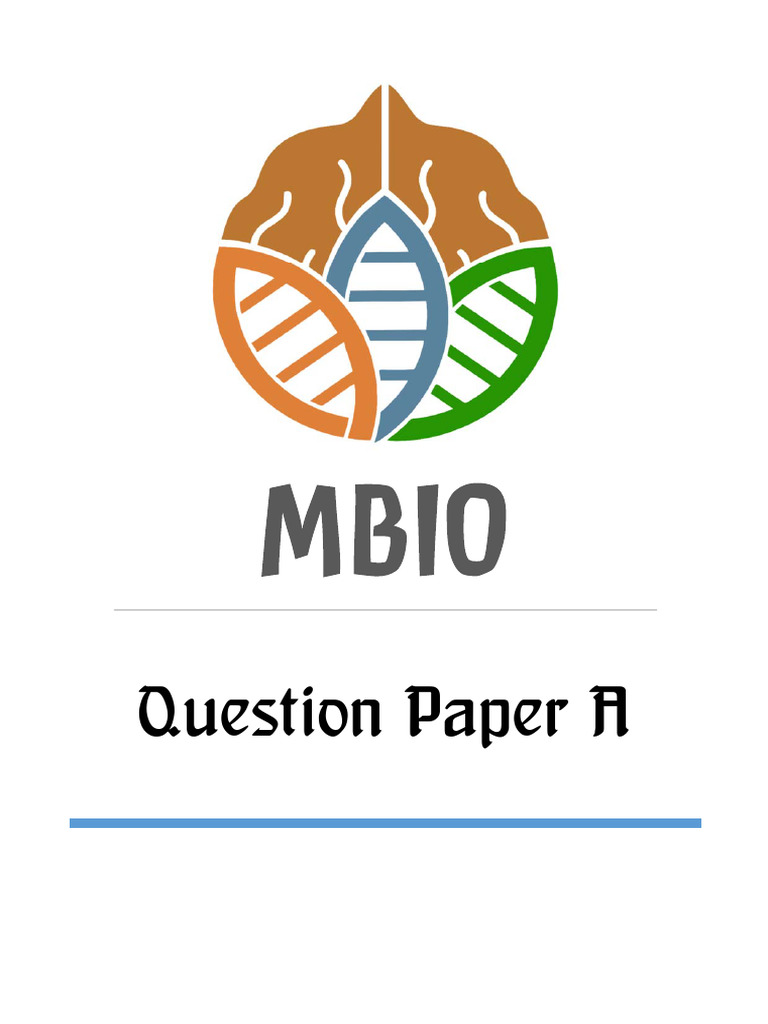 MBIO 2019 01-Question Paper A | PDF | Dominance (Genetics) | Meiosis