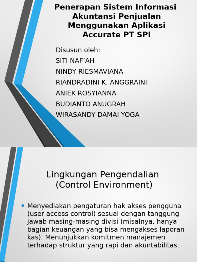 Presentasi Penerapan SIA Accurate PT SIP | PDF