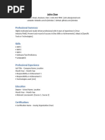 Professional CV Template for Bangladesh | PDF