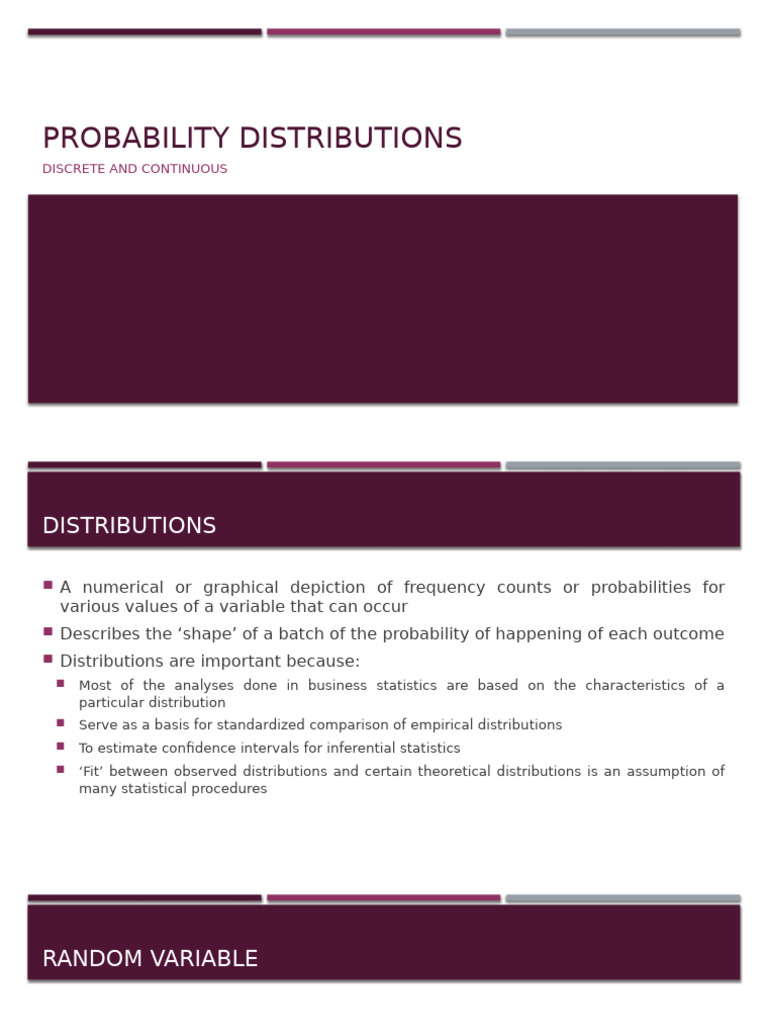 Probability Distributions | PDF | Probability Distribution | Random ...
