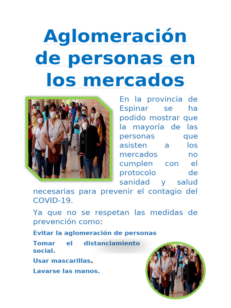 Aglomeración de Personas en Los Mercados | PDF