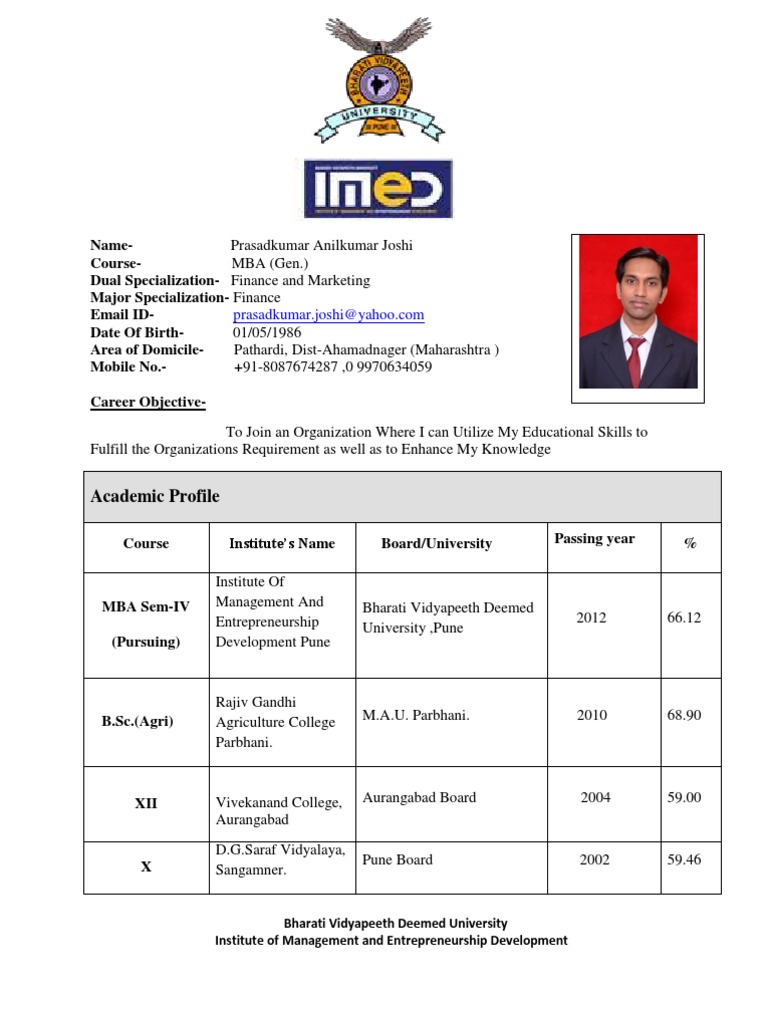 Prasad Resume | PDF | Economies | Business