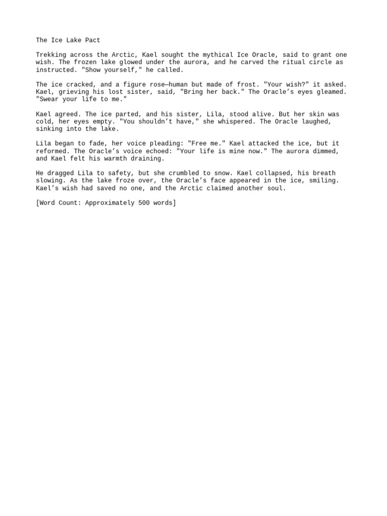 The Ice Lake Pact | PDF