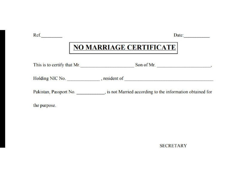 Non Marriage Certificate 2 | PDF