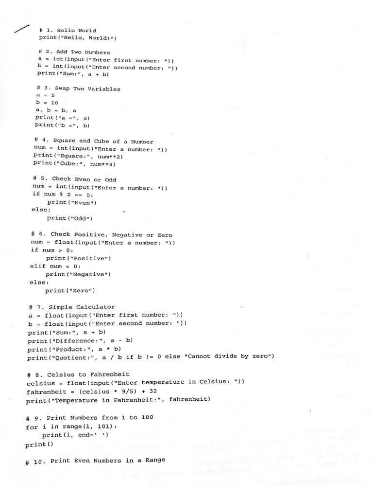 Python Program Series | PDF