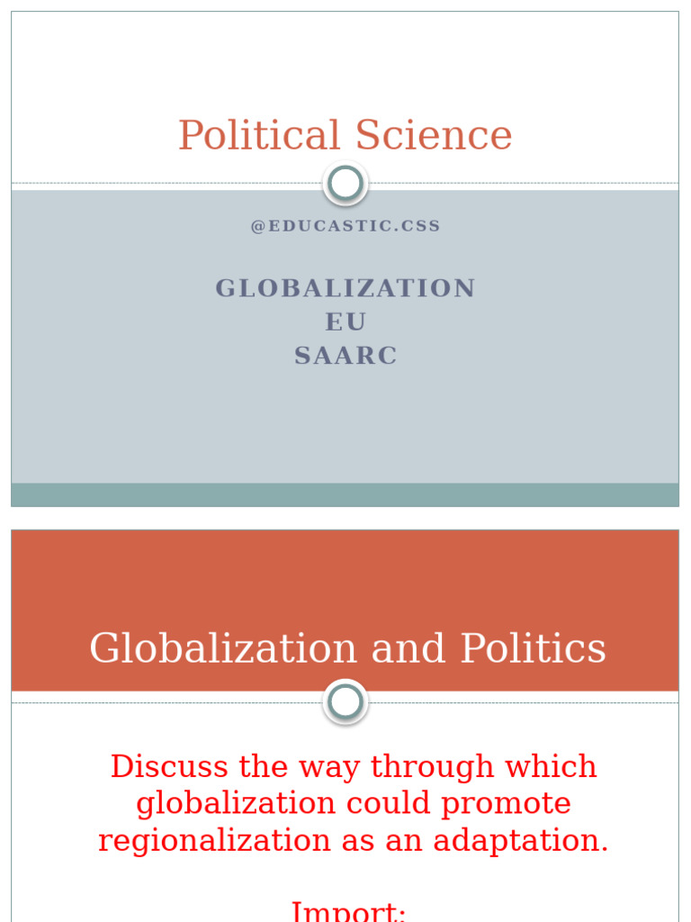 Globalization's Role in Regionalization | PDF | European Union ...