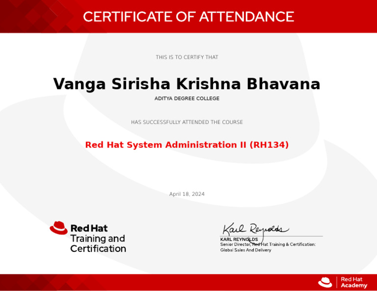 Certificate of Attendence | PDF