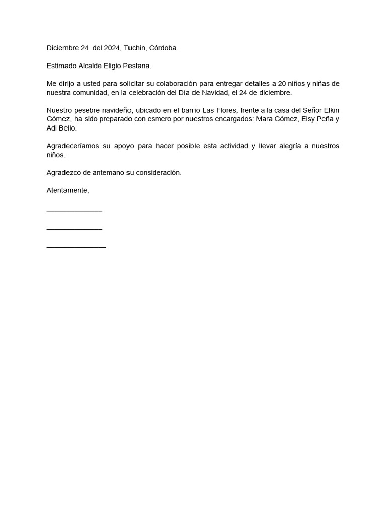 Carta Detalles | PDF