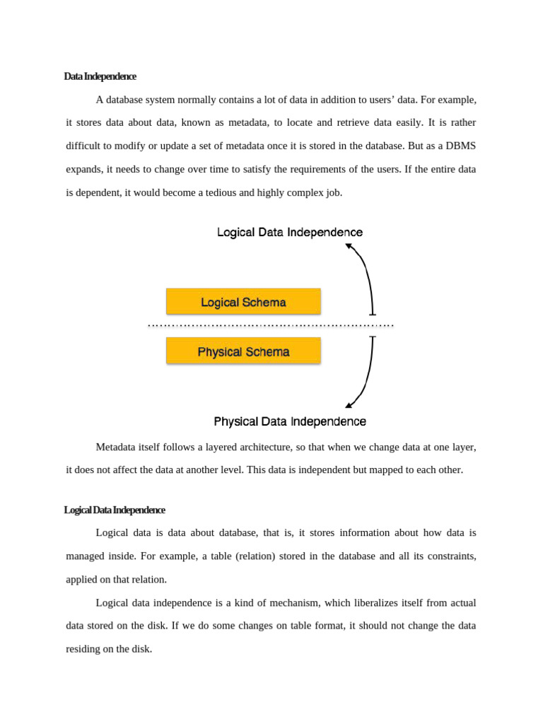 Data Independence | PDF