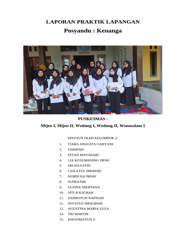 Format Laporan PKL Kelompok 2 Fixx | PDF