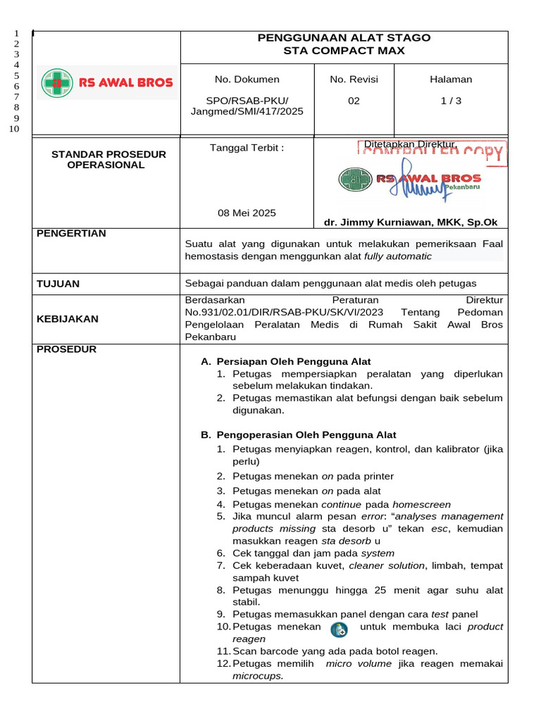 417 Stago Sta Compact Max | PDF