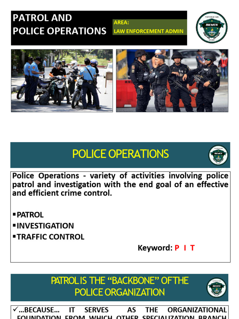 Patrol and Police Operations | PDF | Police | Crimes