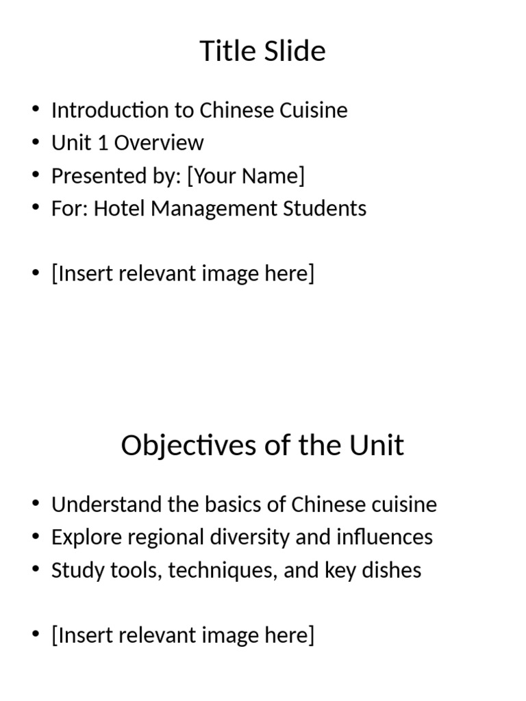 Chinese Cuisine Unit1 PPT With Pictures Template | PDF | Chinese Cuisine | Cantonese Cuisine