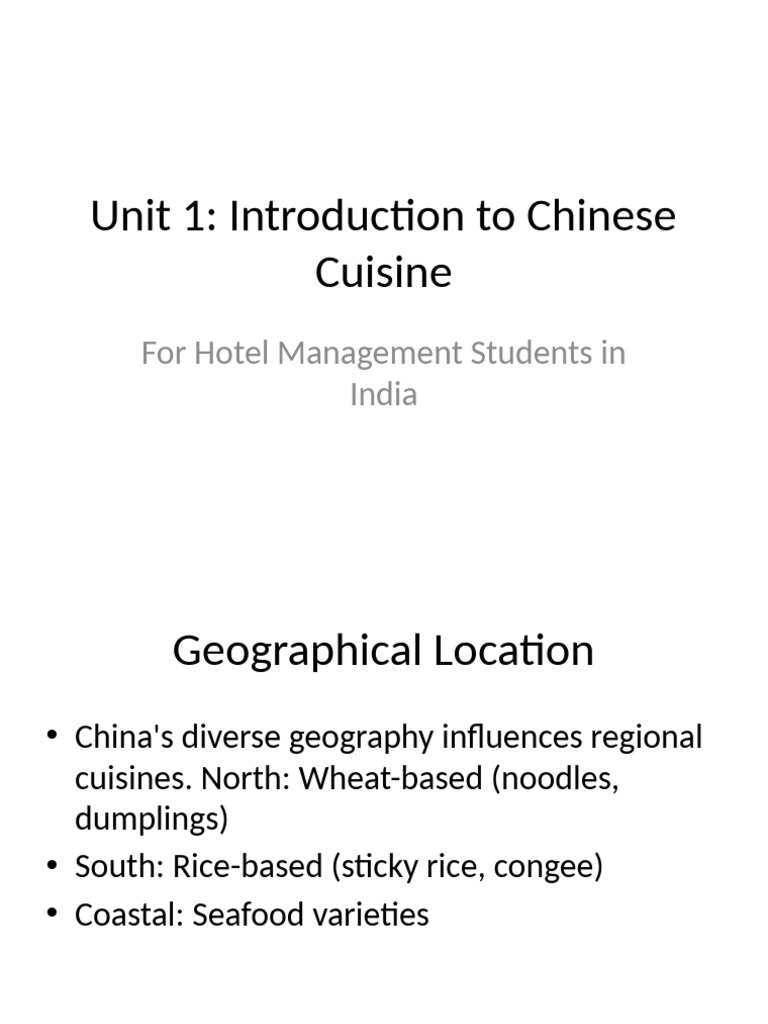 Introduction to Chinese Cuisine Basics | PDF | Chinese Cuisine | Tofu