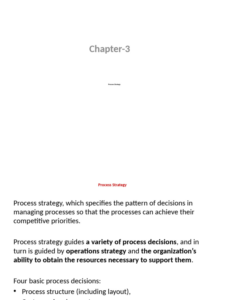 Process Strategy For Competitive Advantage Pdf