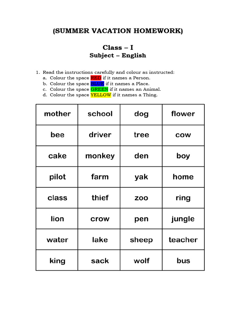 Class 1 Summer Vacation | PDF | Chess Theory | Chess