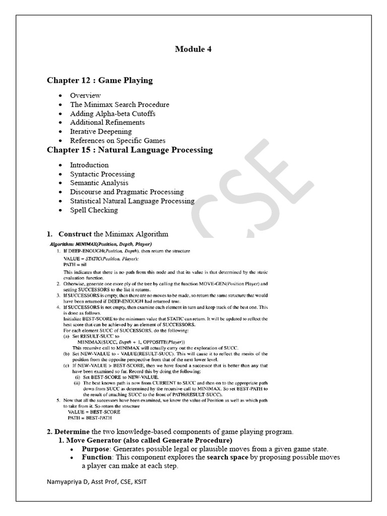 Introduction To Artificial Intelligence Module 4 | PDF | Parsing | Semantics
