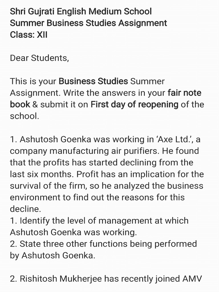 BST Summer Assignment | PDF