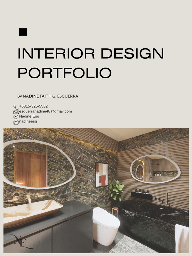 Esguerra-Interior Design Portfolio and CV | PDF | Cabinetry