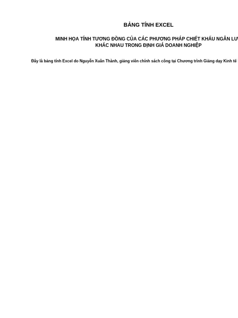 Bang Tinh Phuong Phap Chiet Khau Ngan Luu | PDF