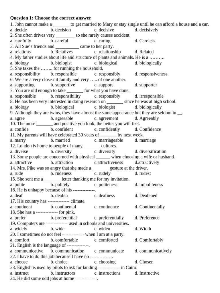 Bài tập từ loại | PDF | Giant Panda | Verb